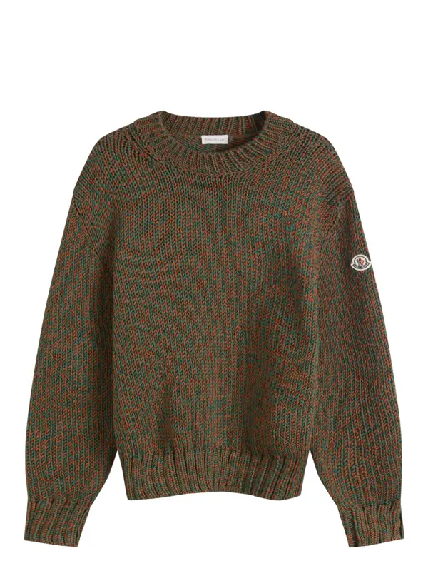 Moncler Fisherman Rib Crewneck Knit - Green