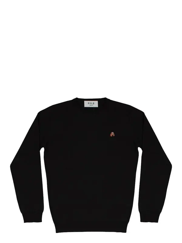 PELO FOUNDATION Girocollo Merinos - Black