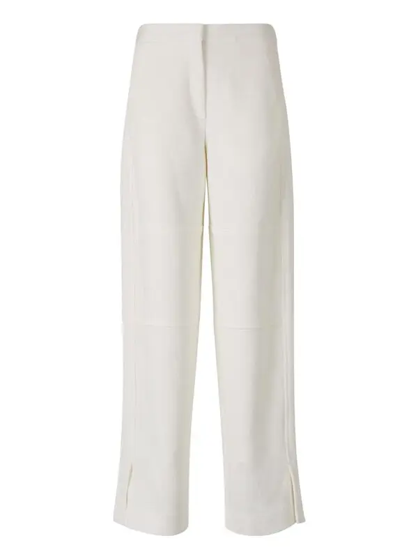 JIL SANDER Wide Viscose Trousers - White