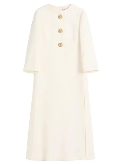 Valentino Garavani Crepe Couture Midi Dress - Neutral