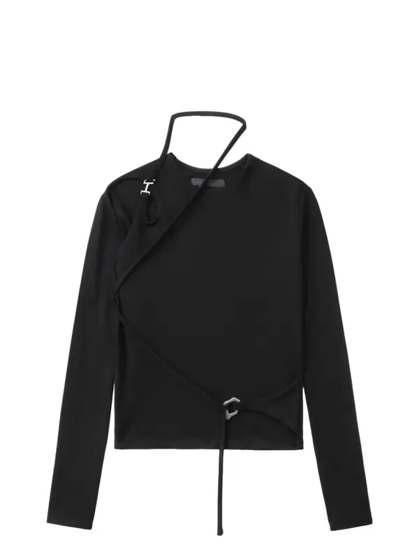 HELIOT EMIL Cut-out Detail Top - Black