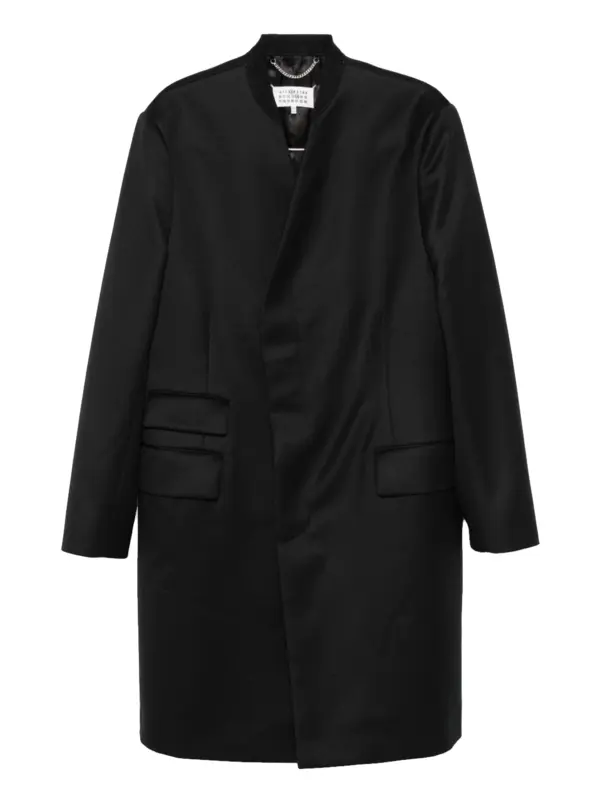 MAISON MARGIELA Cavalry-twill Wool Mid-length Coat - Black