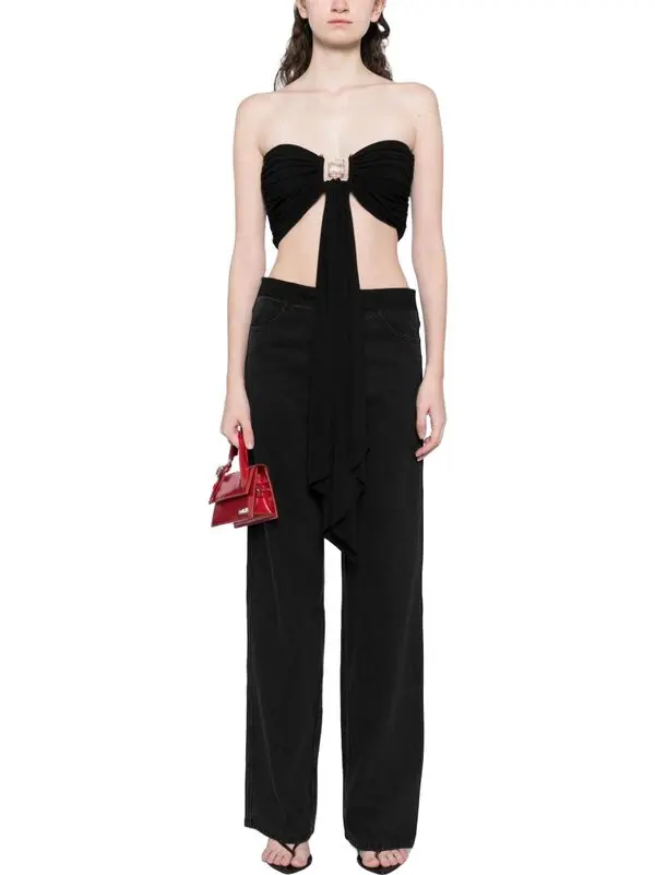 Christopher Esber Bezel Quartz Draped Top - Black