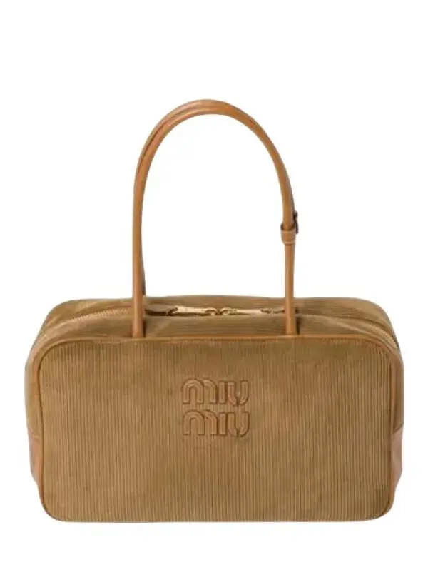 Miu Miu Beau Corduroy Top-handle Bag - Cinnamon