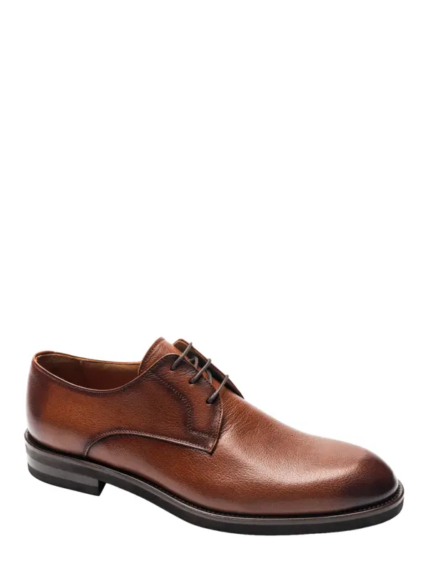 Bruno Magli Pierre Leather Derby Shoes - Cognac