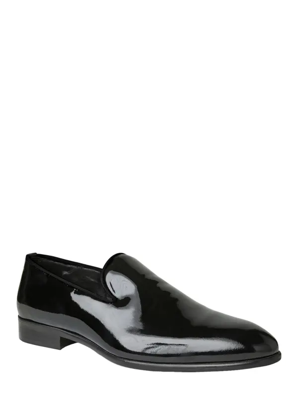 Bruno Magli Danilo Patent Leather Slippers - Black Patent