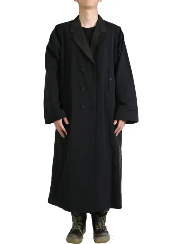 Yohji Yamamoto Raglan-sleeve Coat - Black