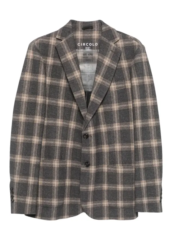 CIRCOLO 1901 Cotton Single Breasted Jacket - Camel