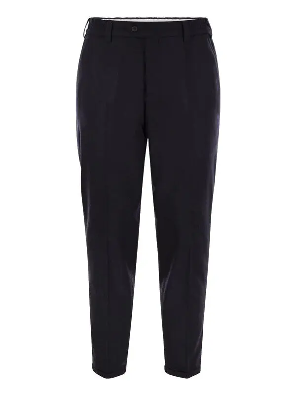 PT TORINO The Rebel Wool And Cashmere Trousers - Navy