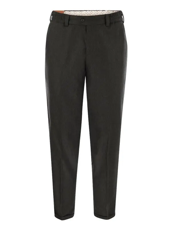PT TORINO The Rebel Wool And Cashmere Trousers - Dark Green