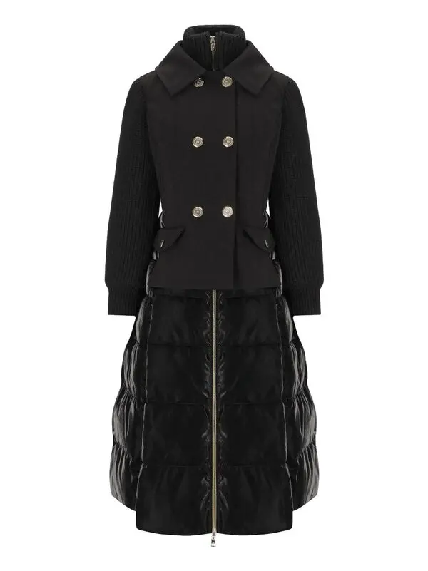 Elisabetta Franchi Circle Padded Coat - Black