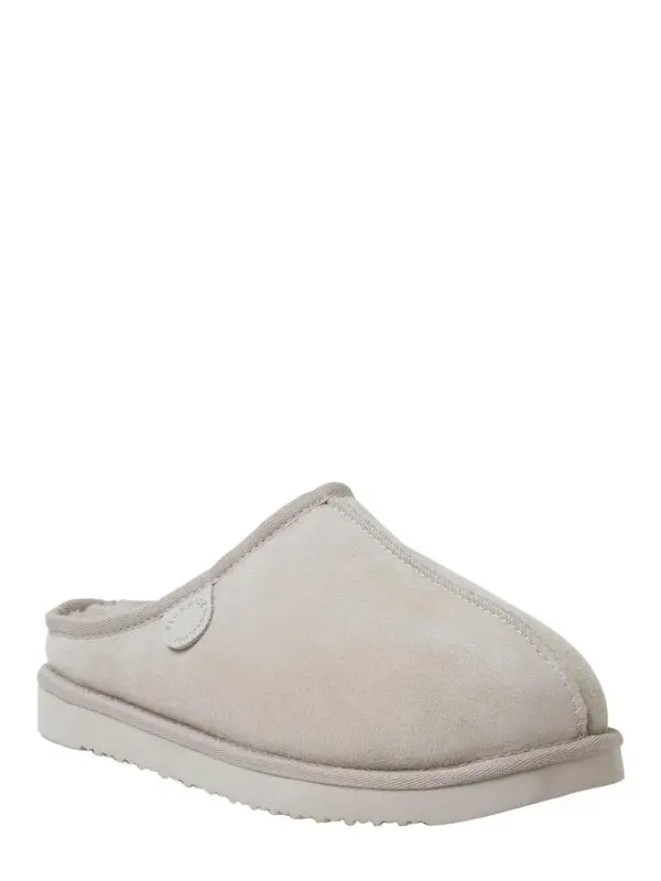 DEARFOAMS Fireside Grafton Shearling Clog Slipper - Bone