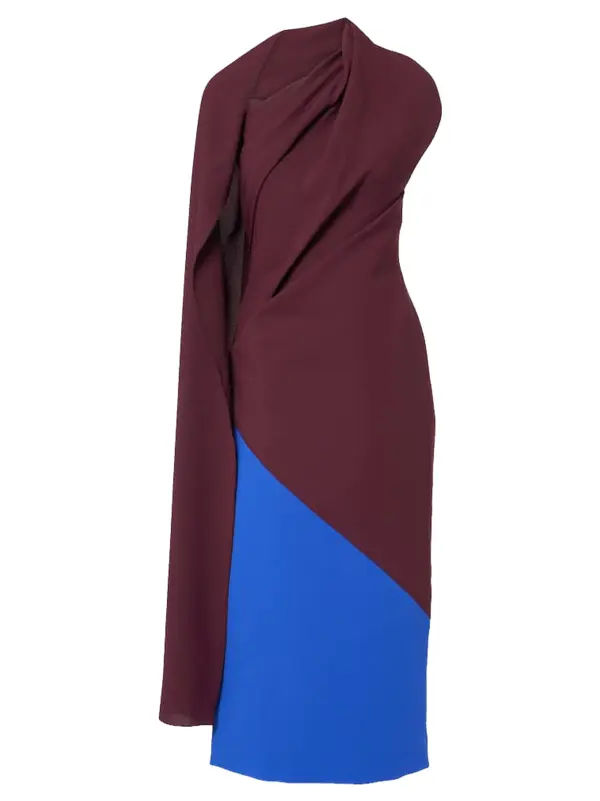 ROKSANDA Capella Crêpe Midi Dress - Burgundy