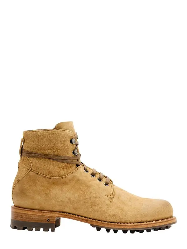 John Varvatos Moto Suede Work Boots - Light Brown