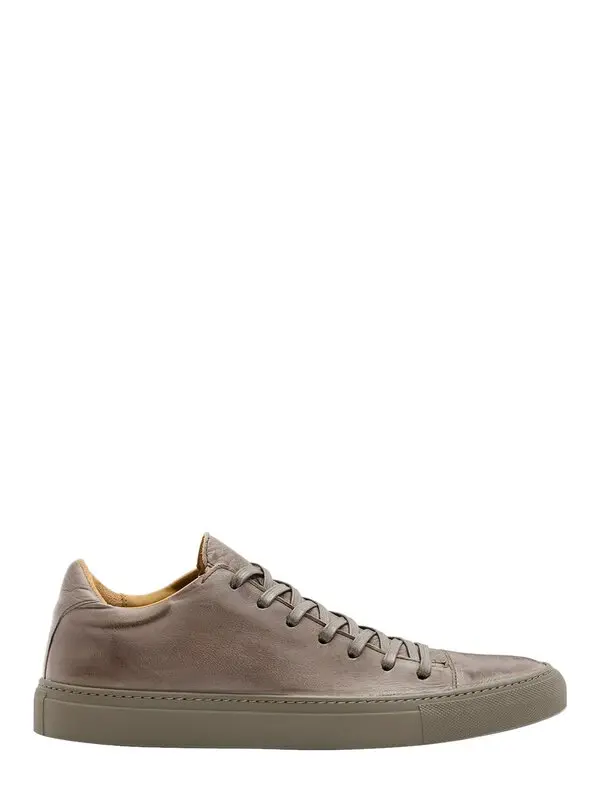 John Varvatos Reed Leather Low-top Sneakers - Lead