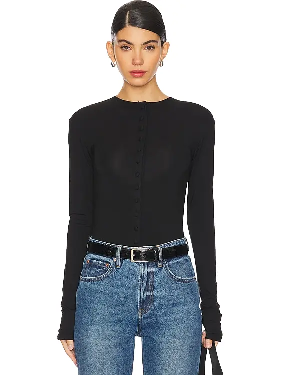 THE LINE BY K Greta Bodysuit - Black