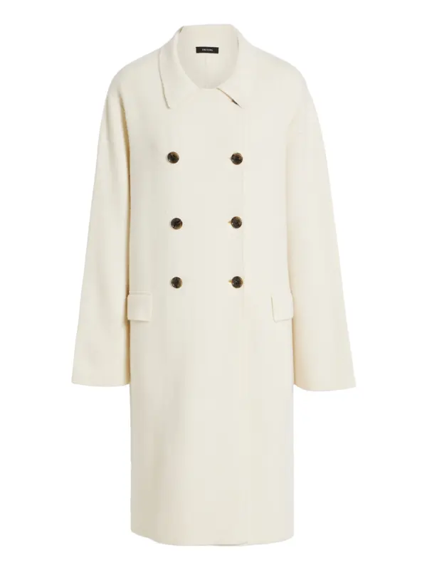 LISA YANG Edith Double-breasted Cashmere Coat - Cream