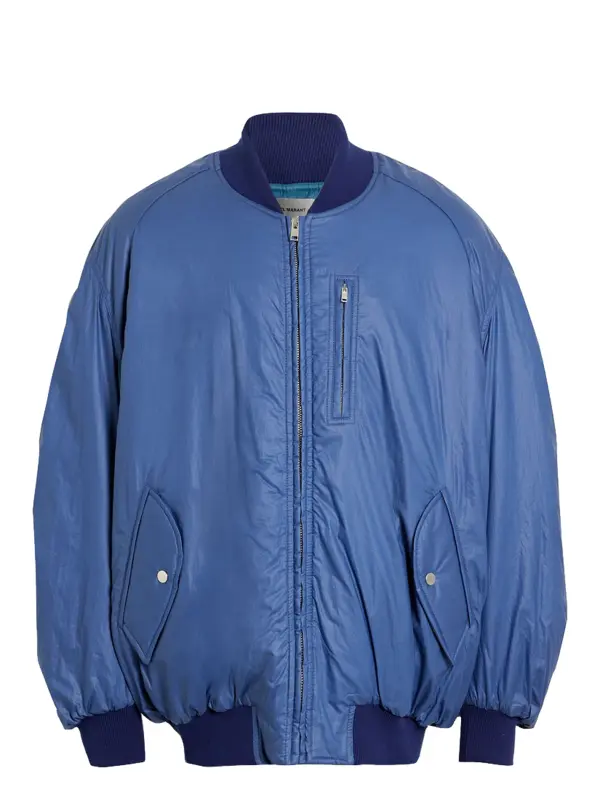Isabel Marant Kyam Padded Bomber Jacket - Slate Blue