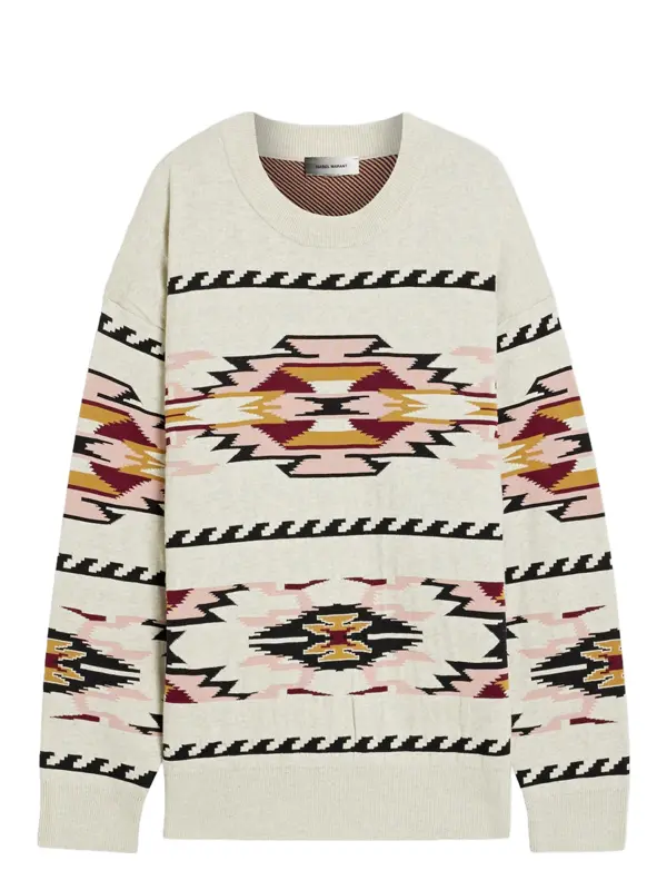 Isabel Marant Amilton Jacquard-knit Sweater - Ecru