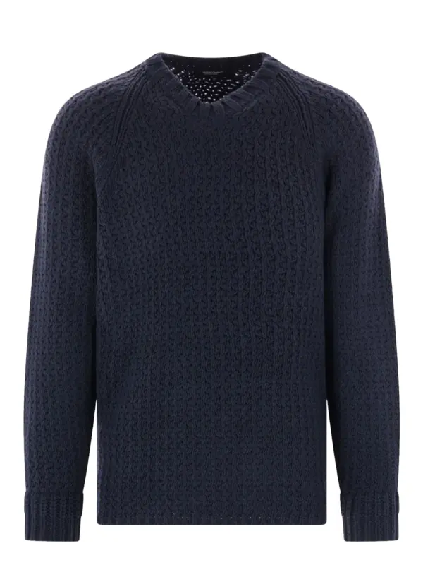 UNDERCOVERISM Round-neck Long-sleeved Sweater - Blue
