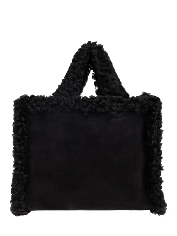 Marni Shearling Tote Bag - Black