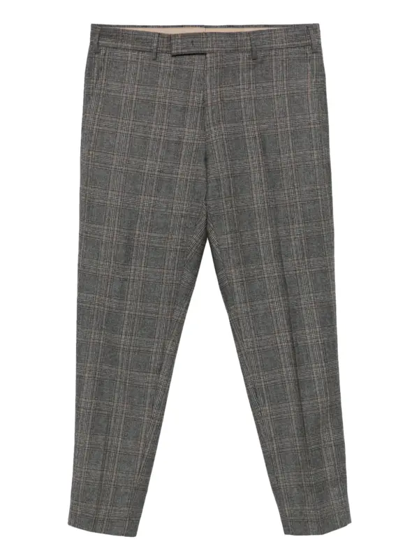 PT TORINO Checked Trousers - Grey