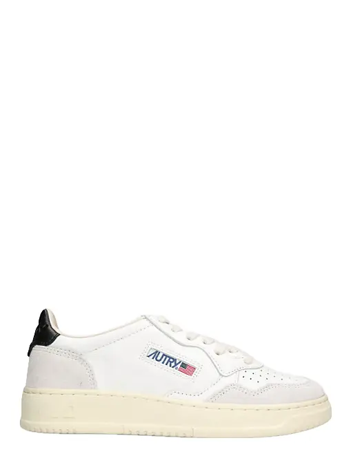 AUTRY Medalist Leather Low-top Sneakers - White/blk