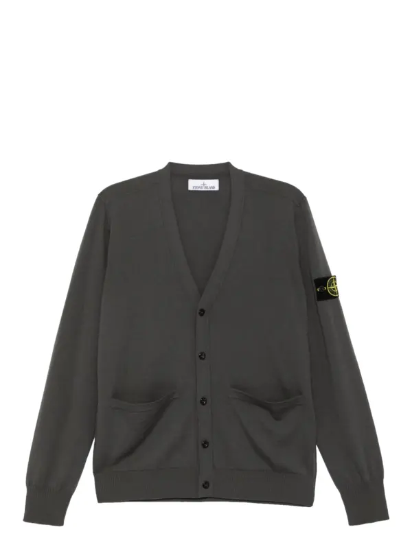 Stone Island Compass-badge Cardigan - Grey