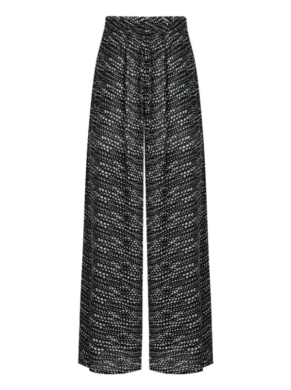 Vilebrequin Pearl Wide Leg Viscose Pants - Black