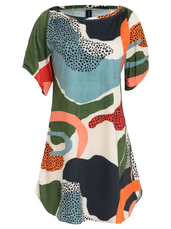 LYGIA & NANNY Allat Abstract-print Mini Dress - Blue