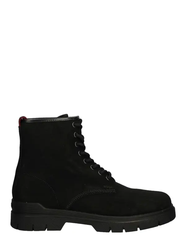 Hugo Boss Suede Lace-up Boots - Black