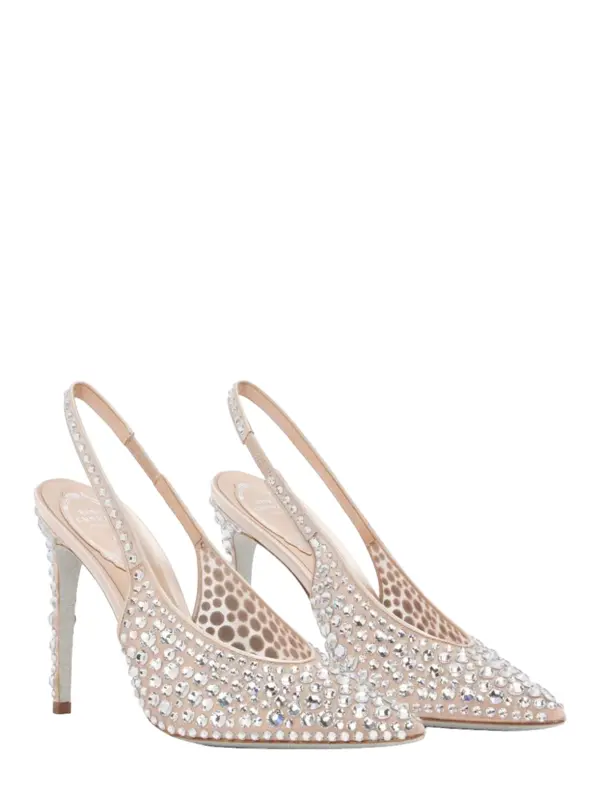 Rene Caovilla 105mm Gilda Pumps - Neutrals