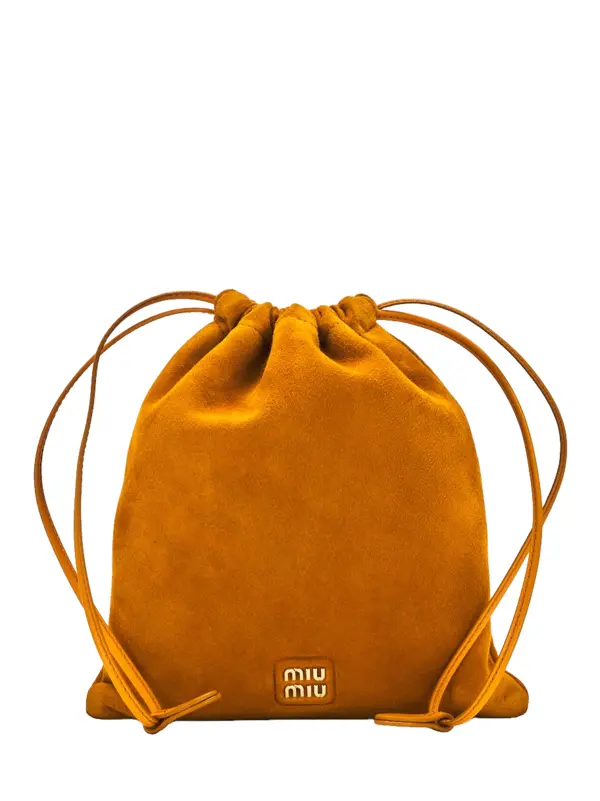 Miu Miu Camoscio Pouch - Whiskey