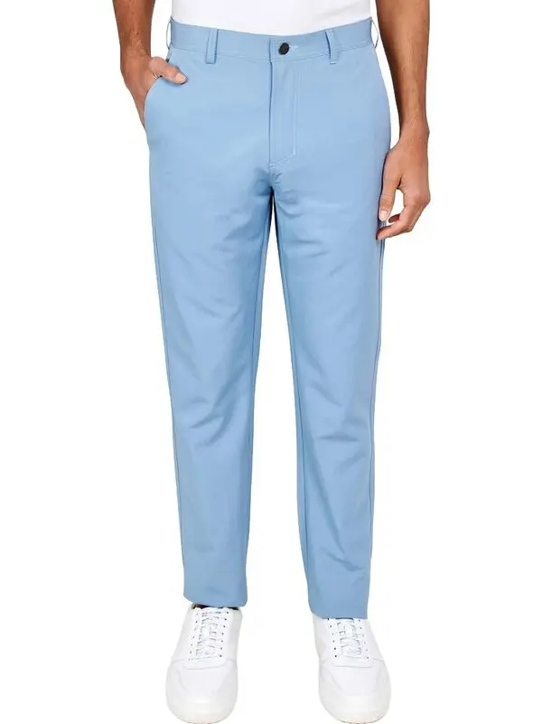 CON.STRUCT Regular Fit Solid Flat Front Performance Golf Pants - Lt Blue