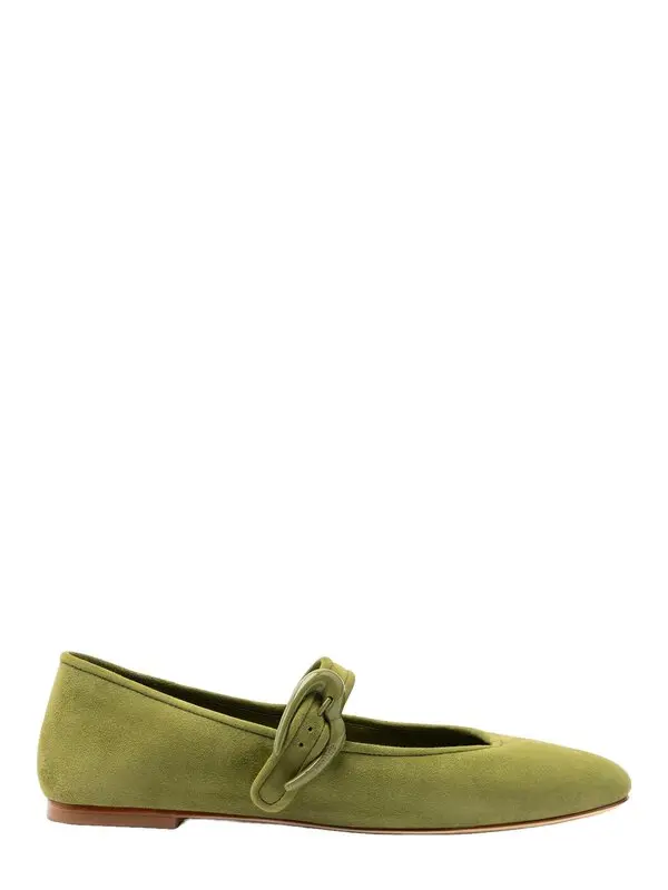 Larroude Verona Kitten Heel Ballet Flats - Seaweed