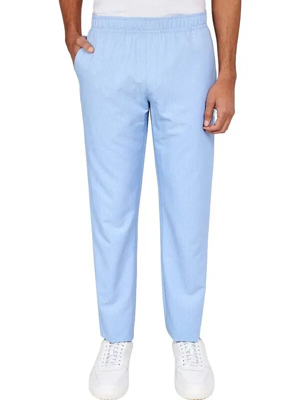 CON.STRUCT Regular Fit Diamond Print Drawstring Recycled Performance Golf Pants - Lt Blue