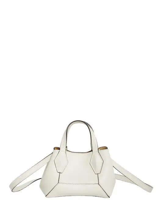 JIMMY CHOO Extra Small Diamond Leather Tote - Latte/ Gold