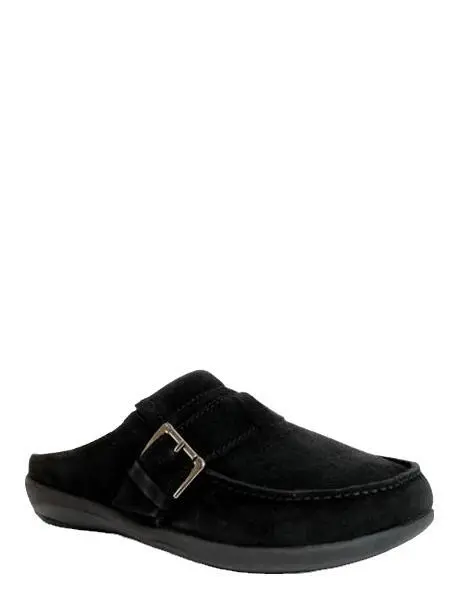 REVITALIGN Siesta Faux Fur Lined Clog - Black