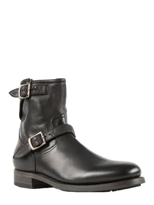 PROJECT TWLV Lowrider Buckle Boots - Black Washed Leather