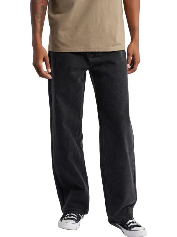 ELWOOD Straight-leg Nonstretch Jeans - Washed Black