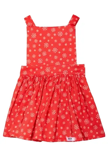 WORTHY THREADS Pinafore Dress - Red