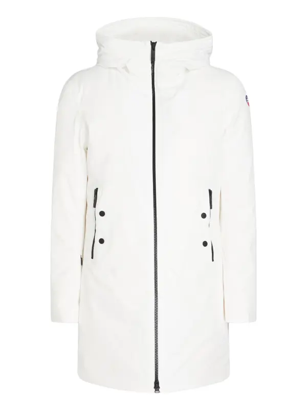Fusalp Appliquéd Shell Hooded Down Coat - White