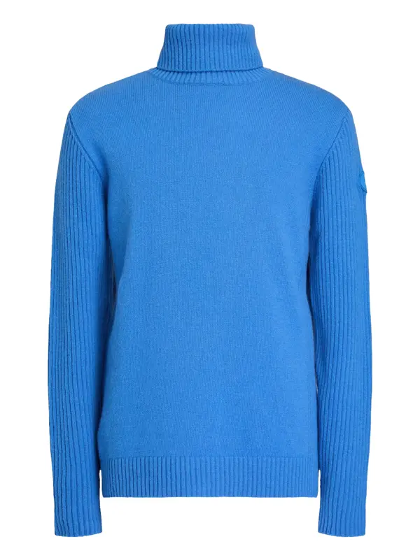 Fusalp Wool And Cashmere-blend Turtleneck Sweater - Blue