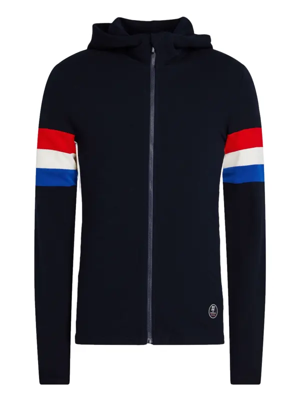 WE NORWEGIANS Merino Wool-blend Hooded Base Layer - Navy