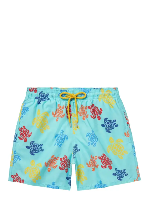 Vilebrequin Moorea Straight-leg Mid-length Swim Shorts - Blue