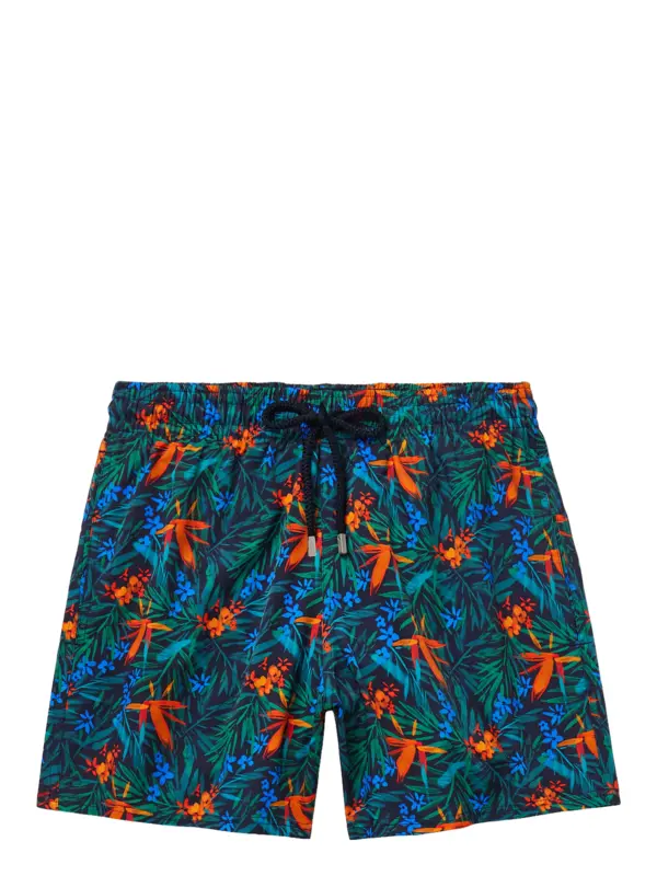 Vilebrequin Moorise Straight-leg Mid-length Printed Swim Shorts - Blue