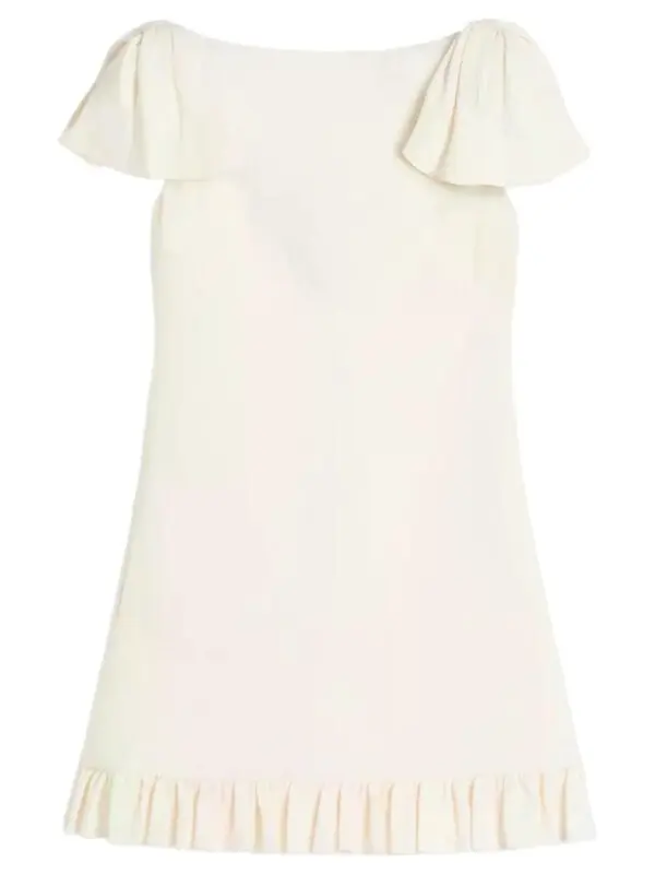 Valentino Garavani Crepe Couture Mini Dress - Neutrals