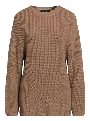 Alpha Studio Knitted Crewneck Sweater - Beige
