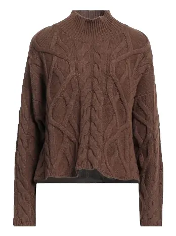 Alpha Studio Cable-knit Turtleneck - Brown