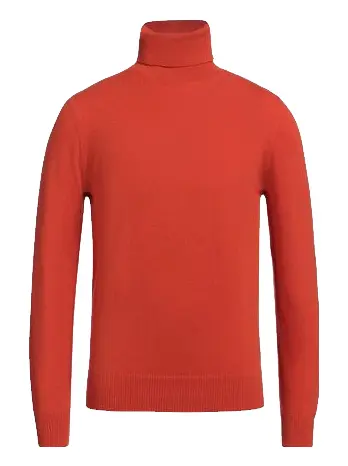 Alpha Studio Turtleneck Geelong Wool Sweater - Orange